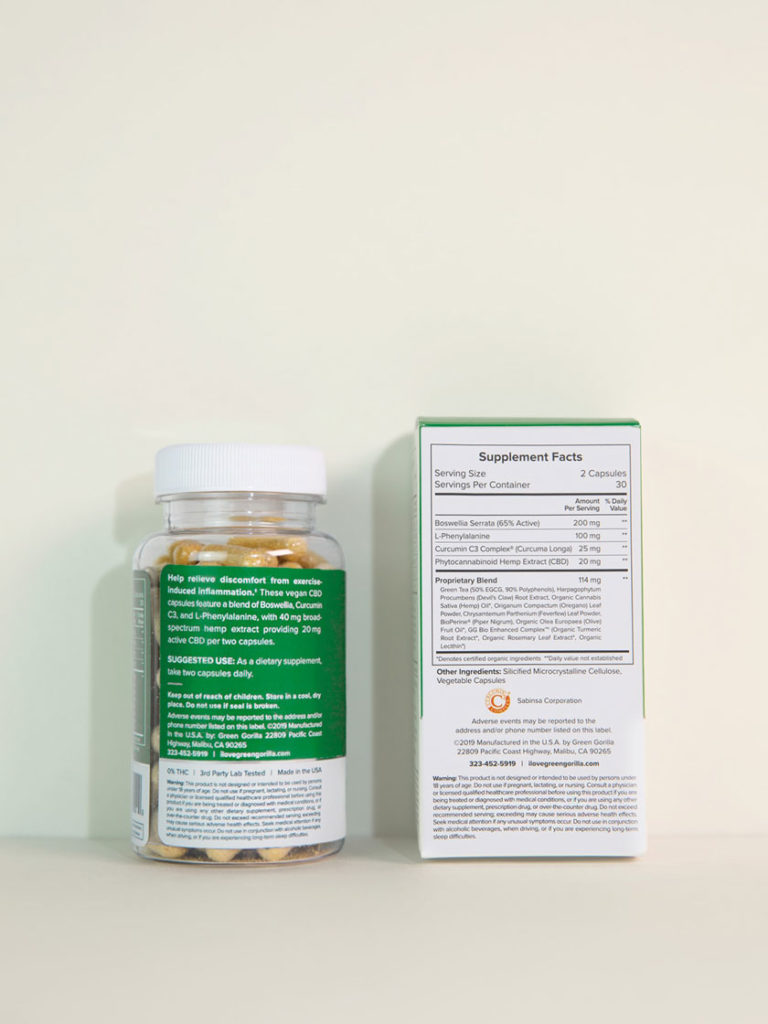 Inflamend CBD Oil Capsules for Sale | Green Gorilla™