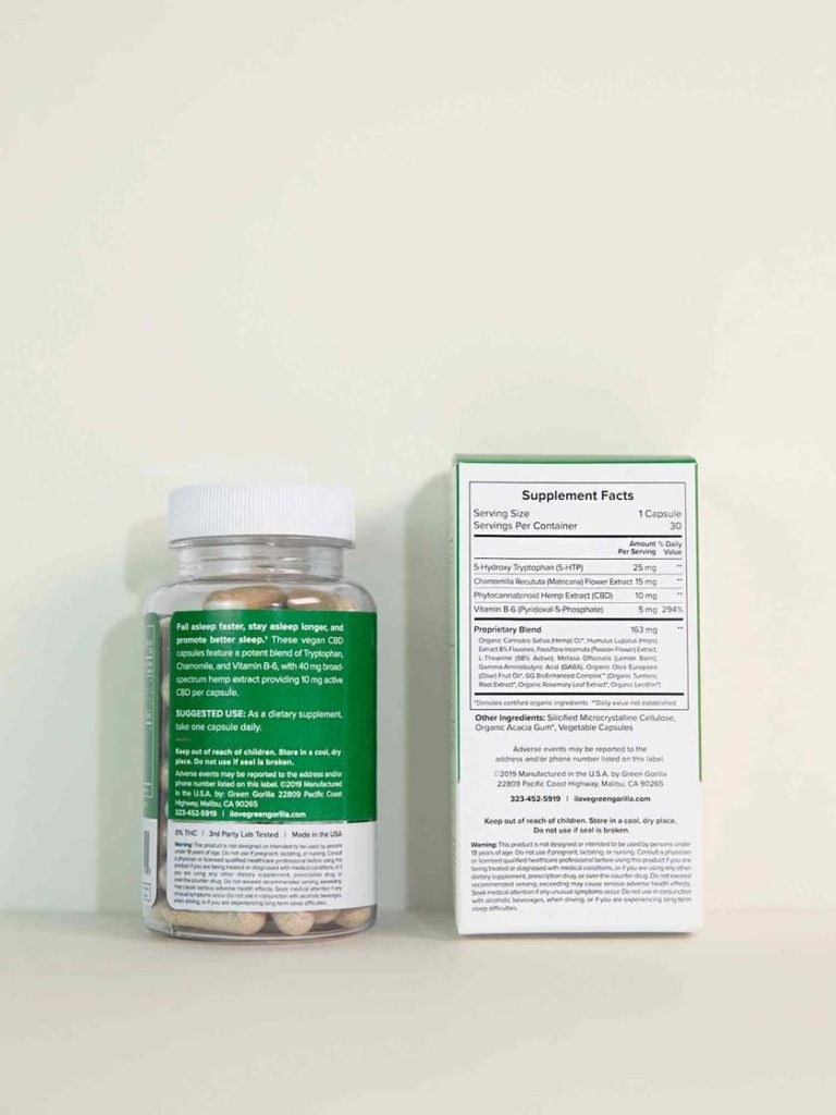 Broad Spectrum CBD Capsules for Sleep | Green Gorilla™